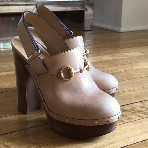 Gucci | Shoes | Gucci Horsebitdetail Amstel Clogs It37 | Poshmark
